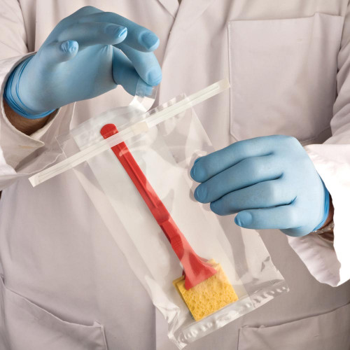 SACO P/AMOSTRAGEM 600ml SANI-STICK TAMPÃO NEUT EMB C/100 UND LABPLAS